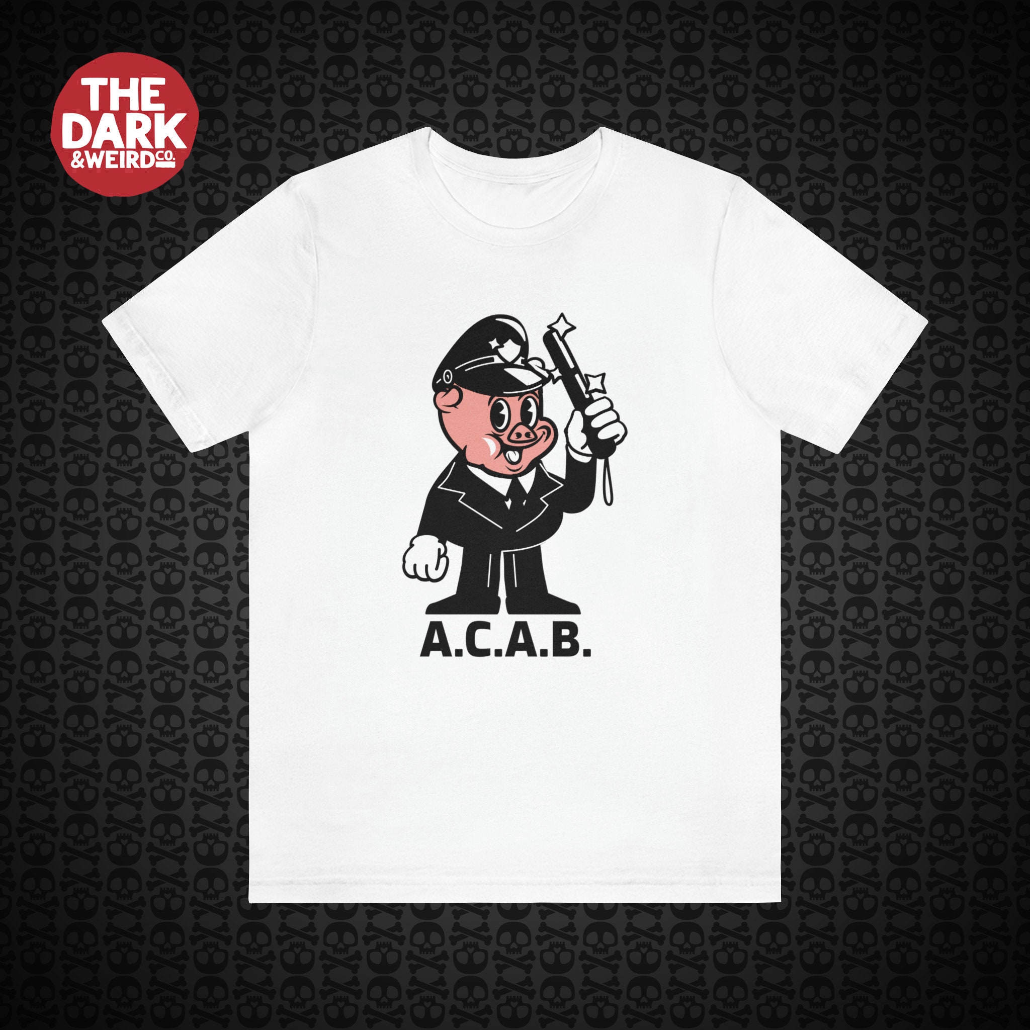 ACAB T Shirt, Funny Offensive Attitude Pig Cop Retro Graphic Saying ...