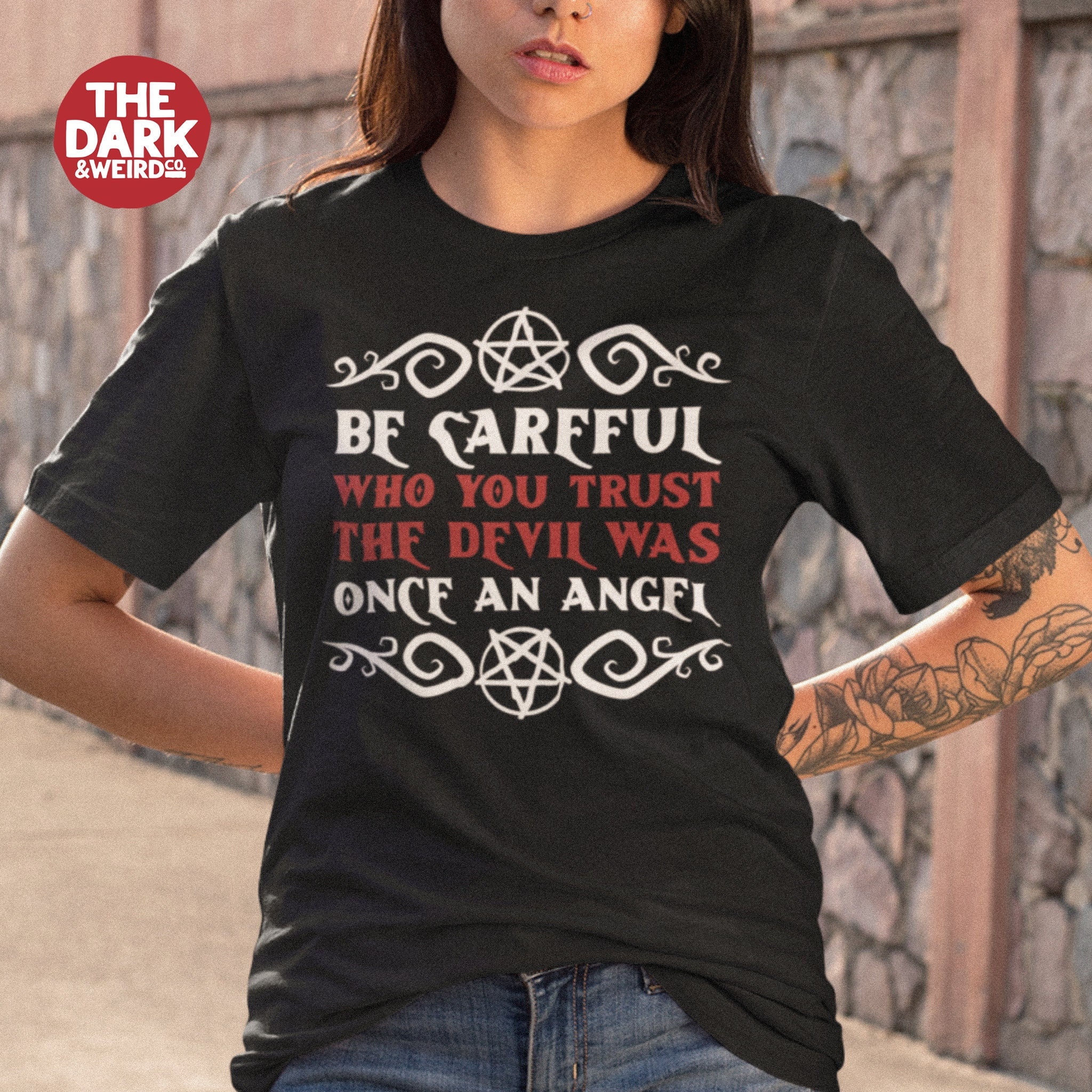 The Devil Was Once an Angel T Shirt Satanic Gothic Emo Saying - Etsy