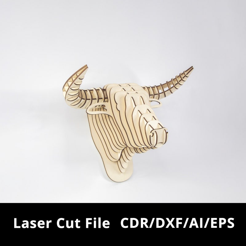 Bull Animal Wall Head - Etsy UK