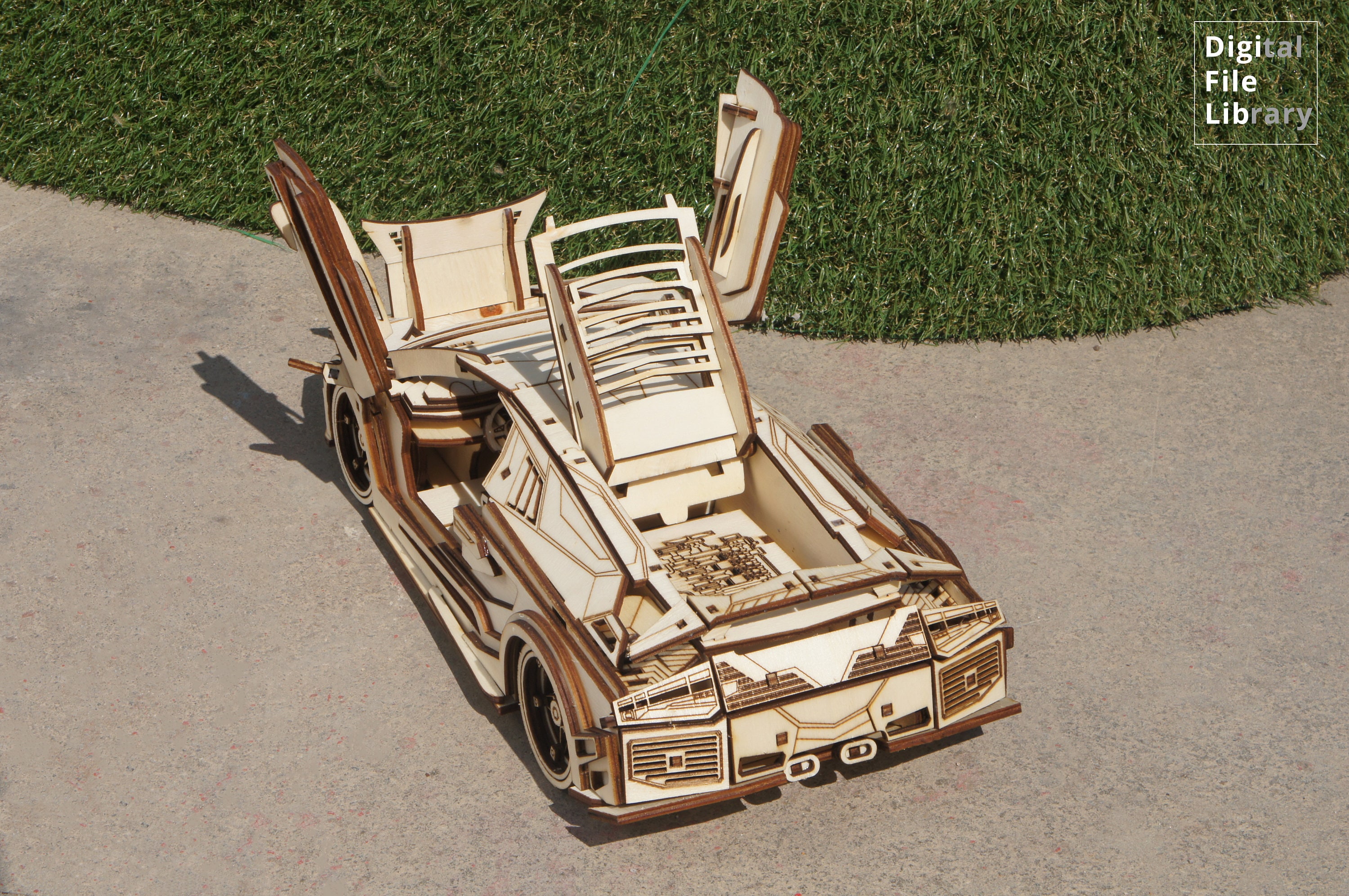 Lamborghini 3D Car Model Laser Cut Files | Digital Download ...