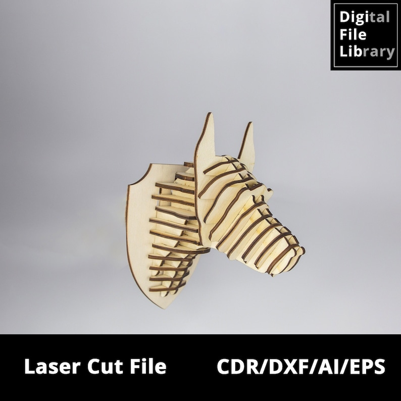 Wooden Doberman Dog Head Trophy Wall Decor Laser Cut File - Etsy