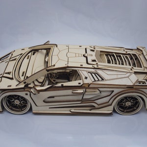 Lamborghini 3D Car Model Laser Cut Files | Digital Download ...