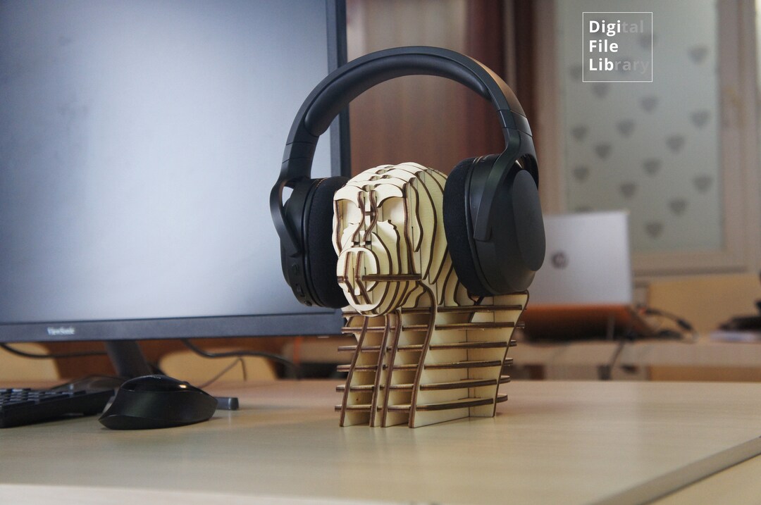 Monkey Headphone Stand Laser Cut File | Digital Download | Cdr/dxf/svg ...