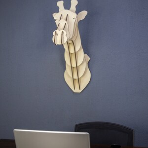 Wooden Giraffe Head Trophy Wall Decor Laser Cut File | Digital Download ...