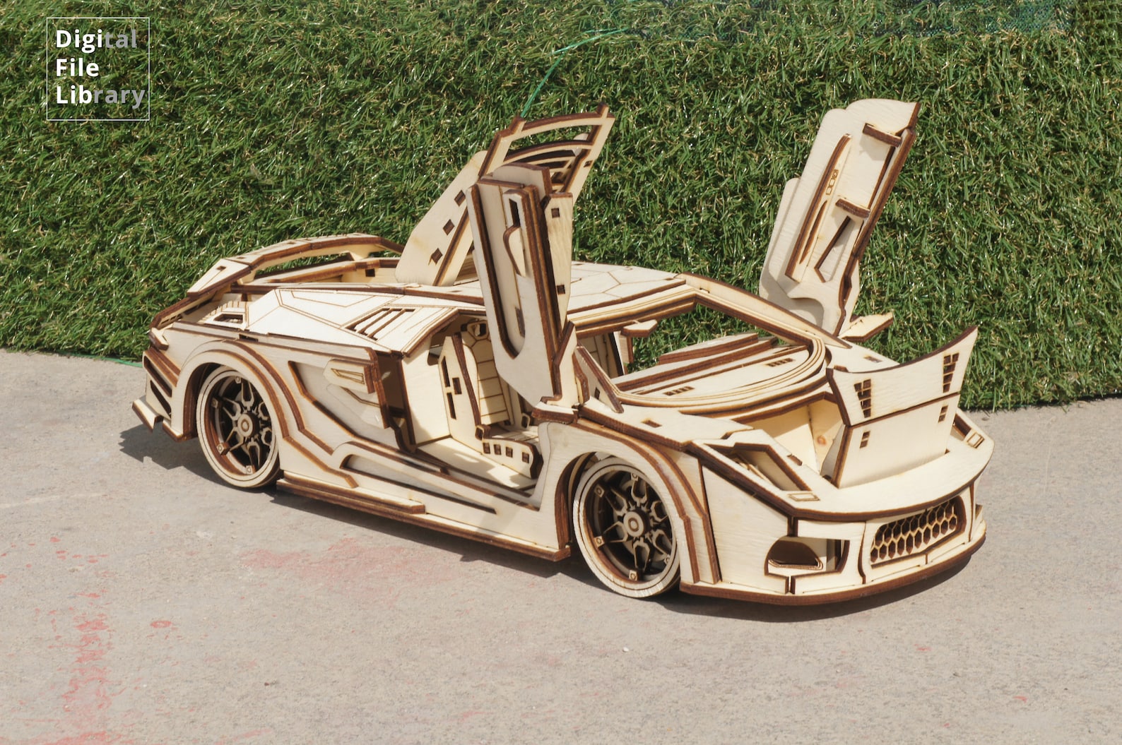 Lamborghini 3D Car Model Laser Cut Files | Digital Download ...