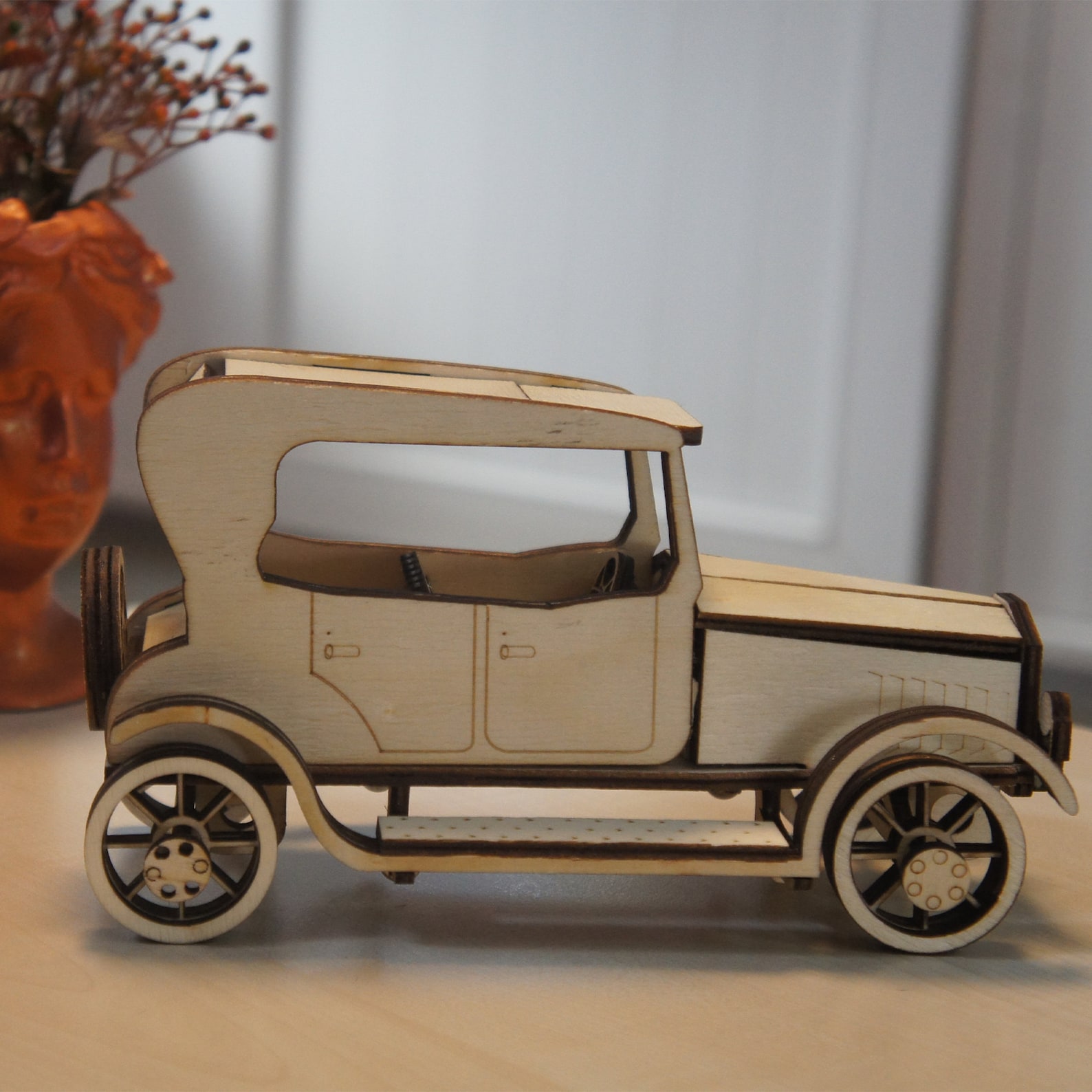 Retro Wooden Car Laser Cut File CDR/DXF/EPS | Digital Download - Etsy