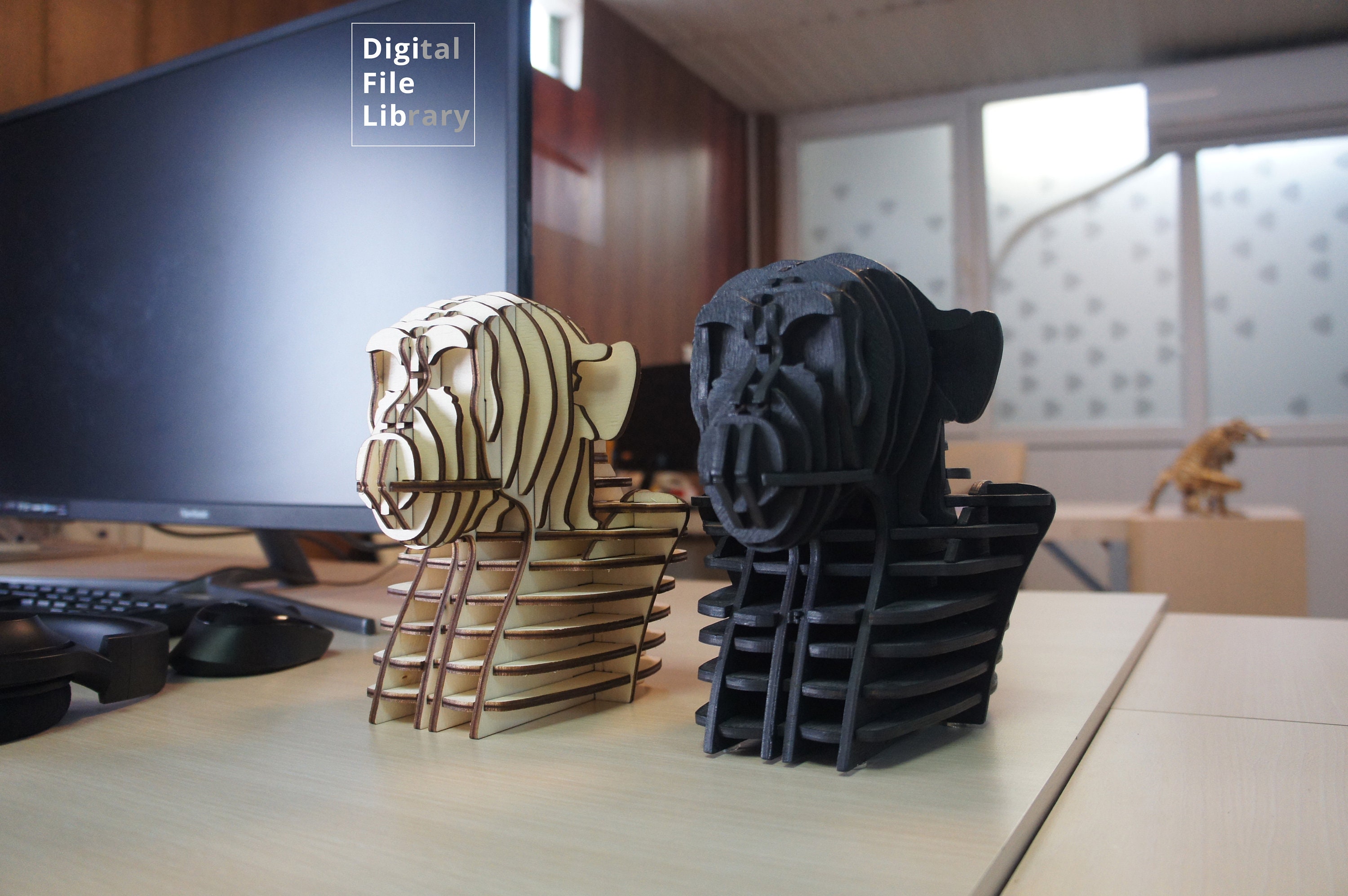 Monkey Headphone Stand Laser Cut File Digital Download Cdr/dxf/svg/eps ...