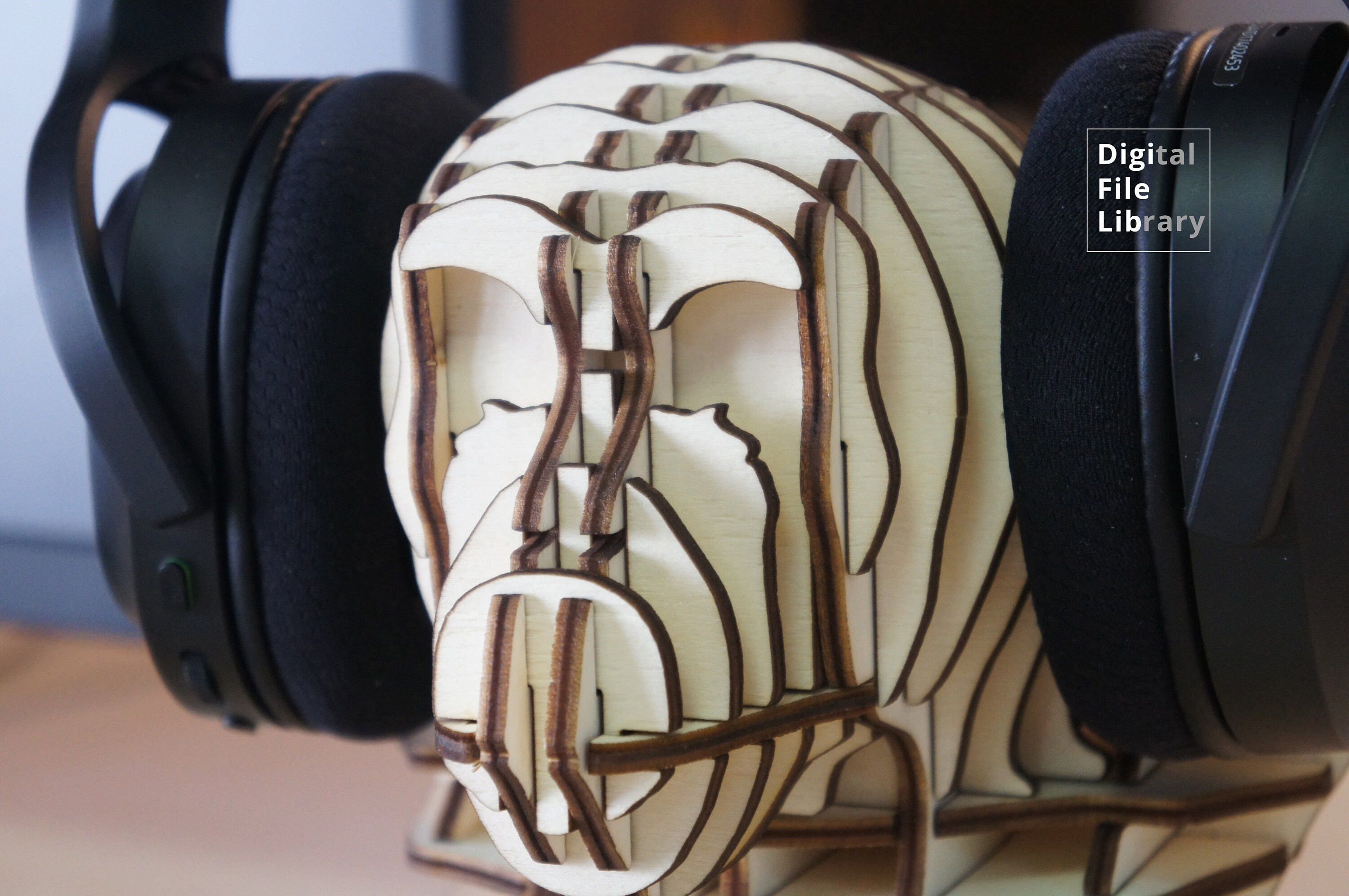 Monkey Headphone Stand Laser Cut File Digital Download Cdr/dxf/svg/eps ...