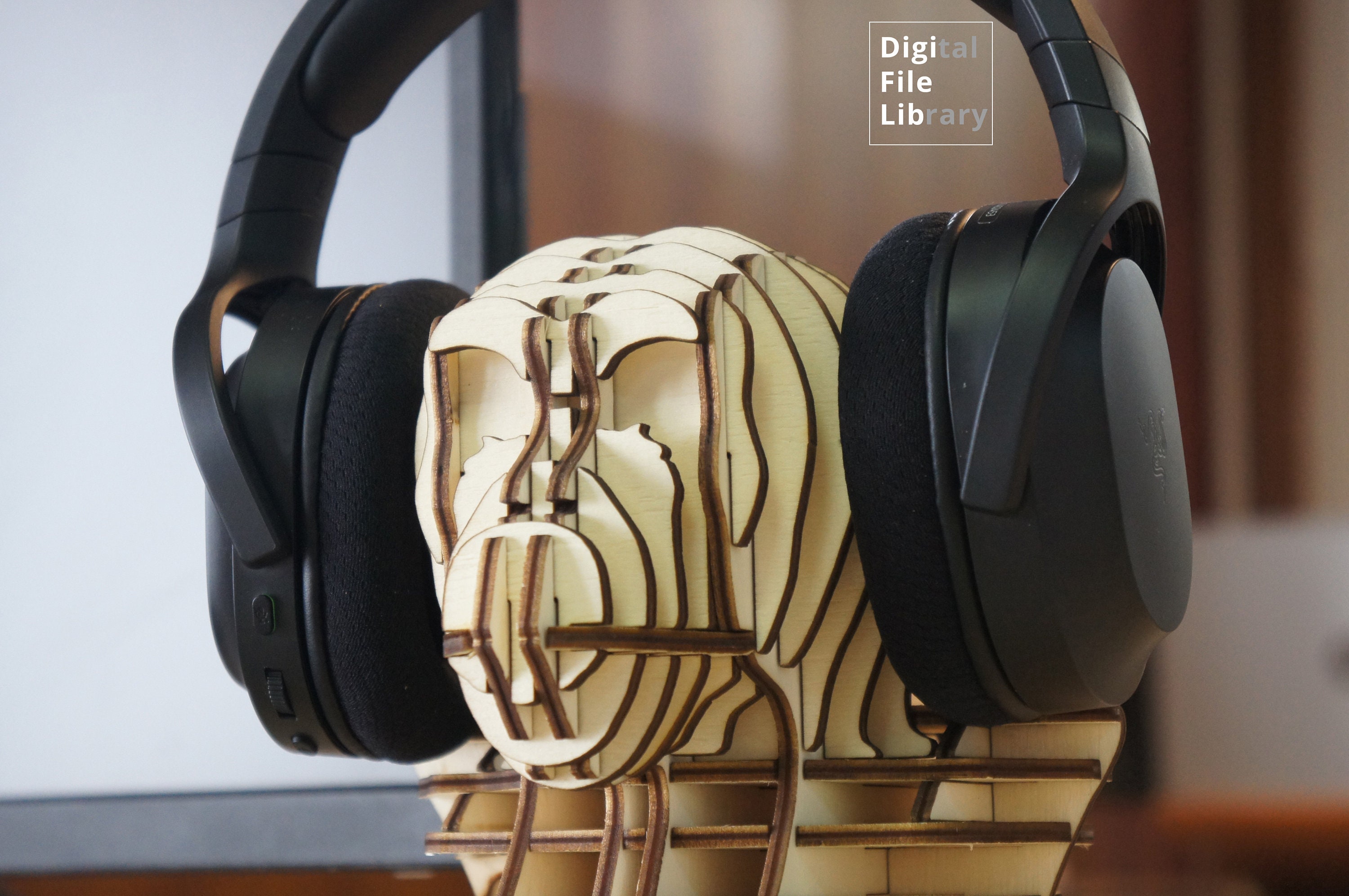 Monkey Headphone Stand Laser Cut File Digital Download Cdr/dxf/svg/eps ...