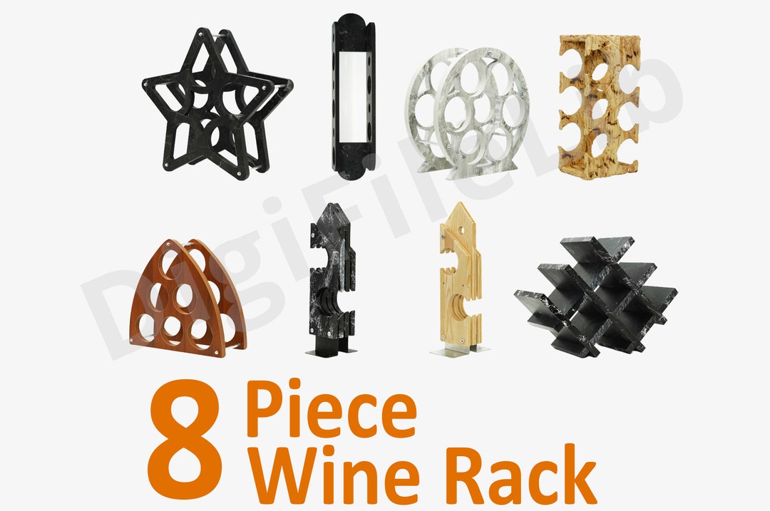 8 Piece Wine Rack Craft Plan Pack | DIY | Digital Download | PDF / CDR ...