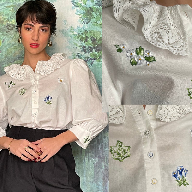 French Style Blouse - Etsy