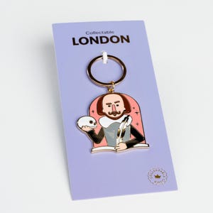 Shakespeare Keychain I Enamel Keyring Design London British Literary ...
