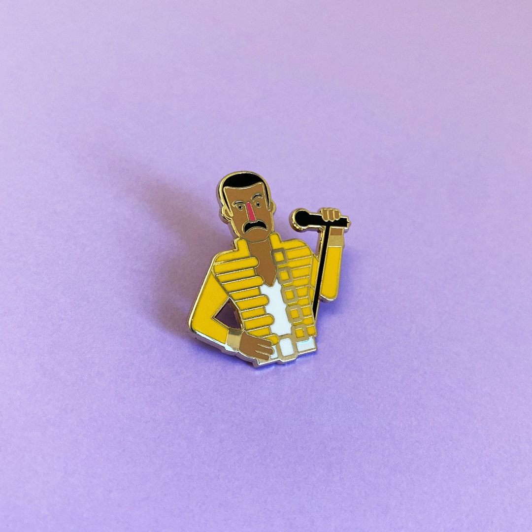 Freddie Mercury Enamel Pin I London Souvenir Collectible Design British ...