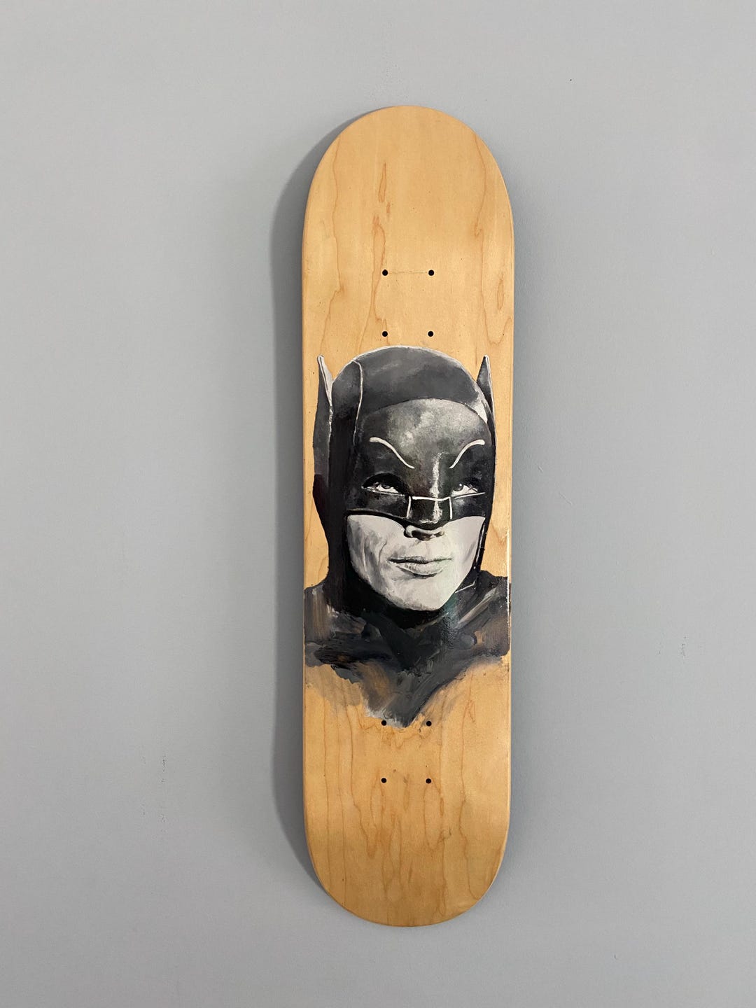 1960s Batman Adam West Skateboard Deck Oil Painting on Wood Handmade ...