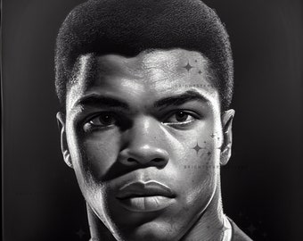 Muhammad Ali Digital Art Print - Instant Download of Iconic Boxer ...