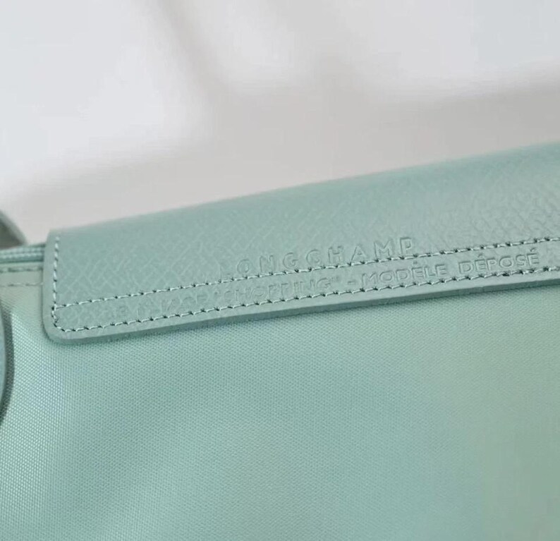 Vintage Longchamp Bag Le Pliage Tote Shoulder Bag Light Emerald Green ...