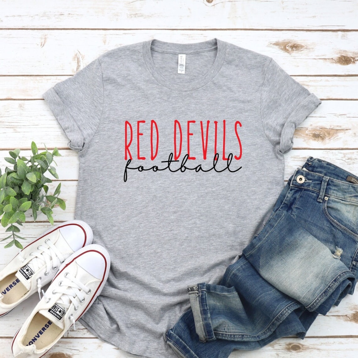 Custom Football Shirt Custom Football Team Shirt Red Devils - Etsy