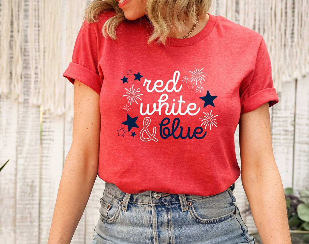 4th of July Shirt July 4th Shirt Red Whote and Blue Shirt - Etsy