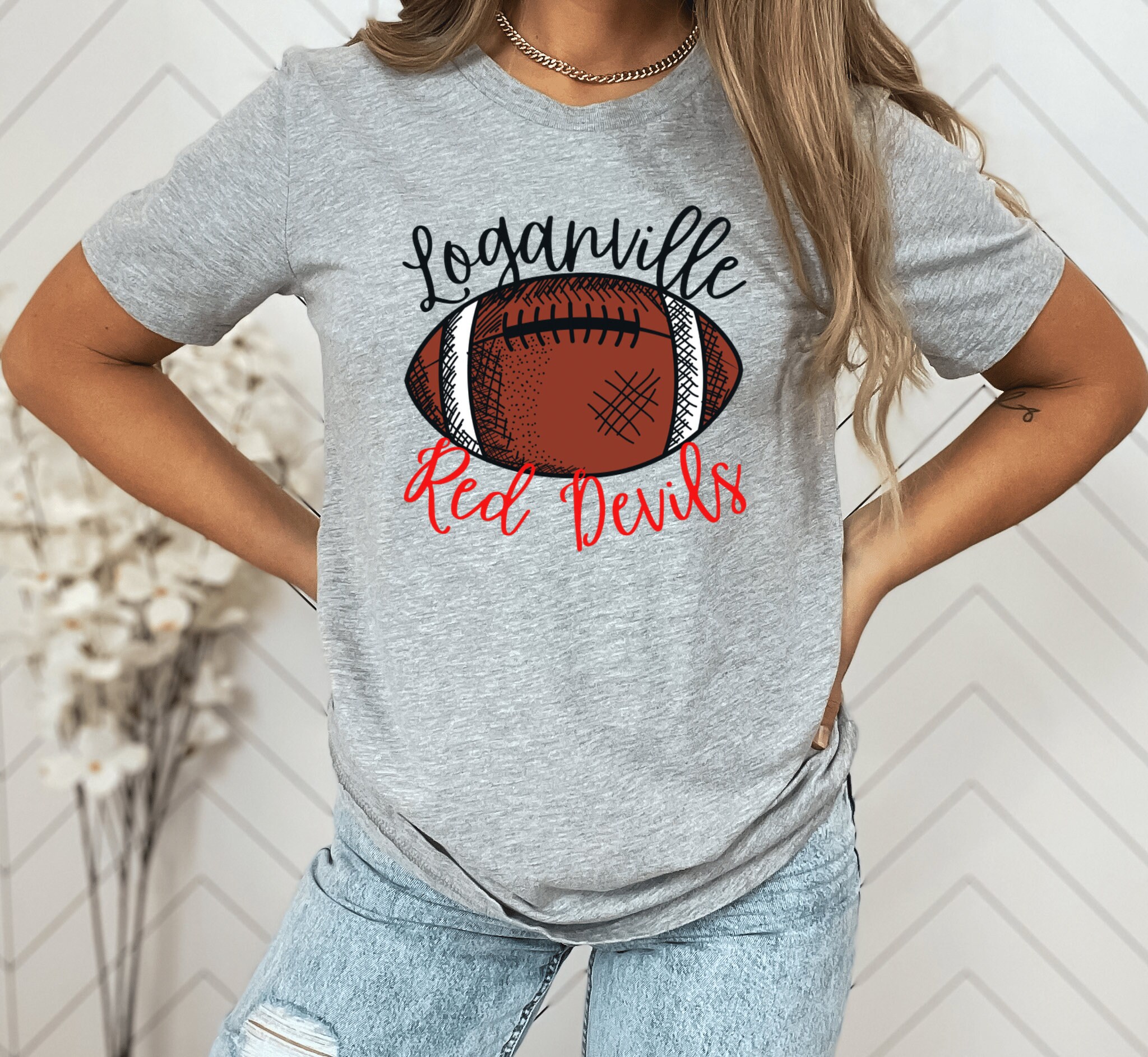 Custom Football Team Shirt,loganville Red Devils Shirt, Red Devils ...