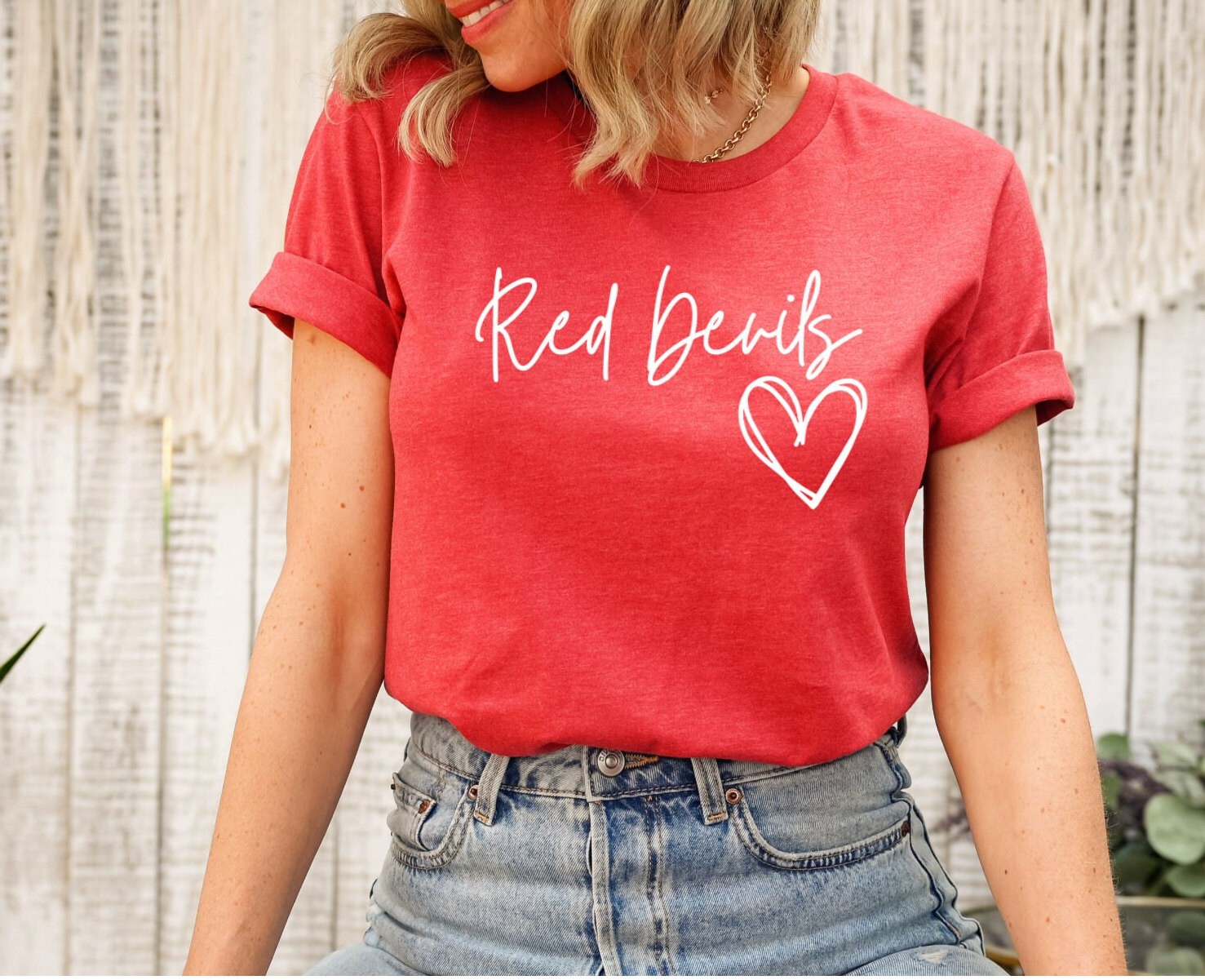 Red Devils Shirt Red Devils Football Shirt Red Devils Team - Etsy