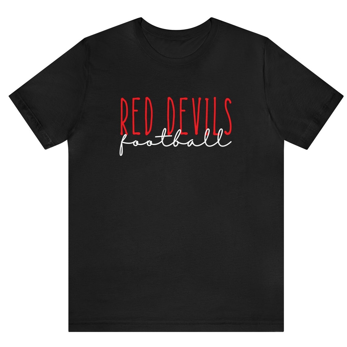 Custom Football Shirt Custom Football Team Shirt Red Devils Etsy custom-football-shirt-custom-football-team-shirt-red-devils-etsy