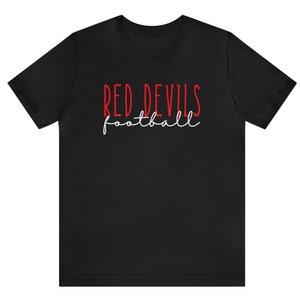 Custom Football Shirt Custom Football Team Shirt Red Devils - Etsy