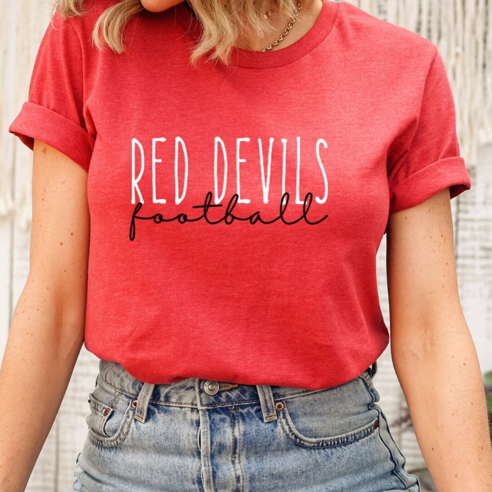 Custom Football Shirt Custom Football Team Shirt Red Devils - Etsy