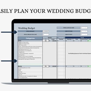 Wedding Budget Planner | Excel & Google Sheets Template (digital ...