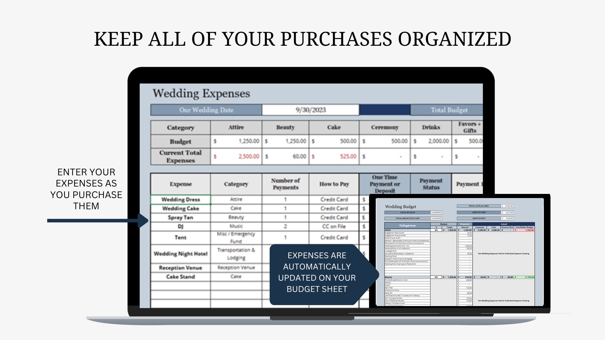 Wedding Budget Planner | Wedding Budget Spreadsheet | Wedding Budget ...