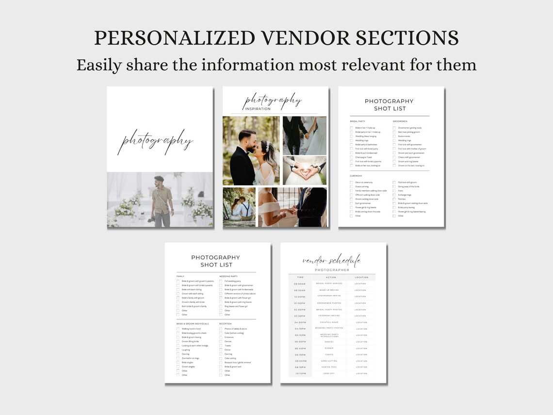 All-in-one Wedding Day Binder Template, Wedding Organizer, Wedding Day ...