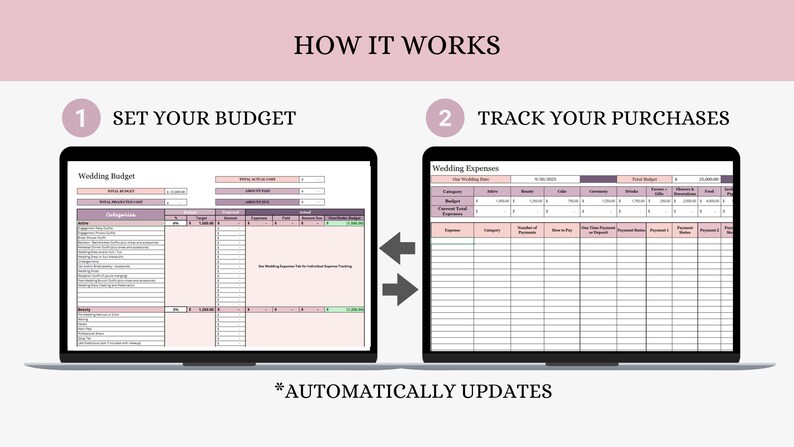 Wedding Budget Planning Spreadsheet Digital Wedding Budget Planner ...