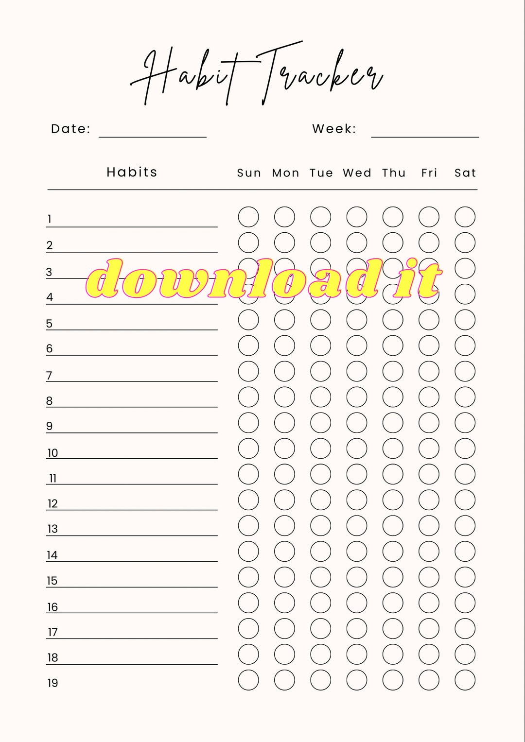 Habit Tracker 2023 - Etsy