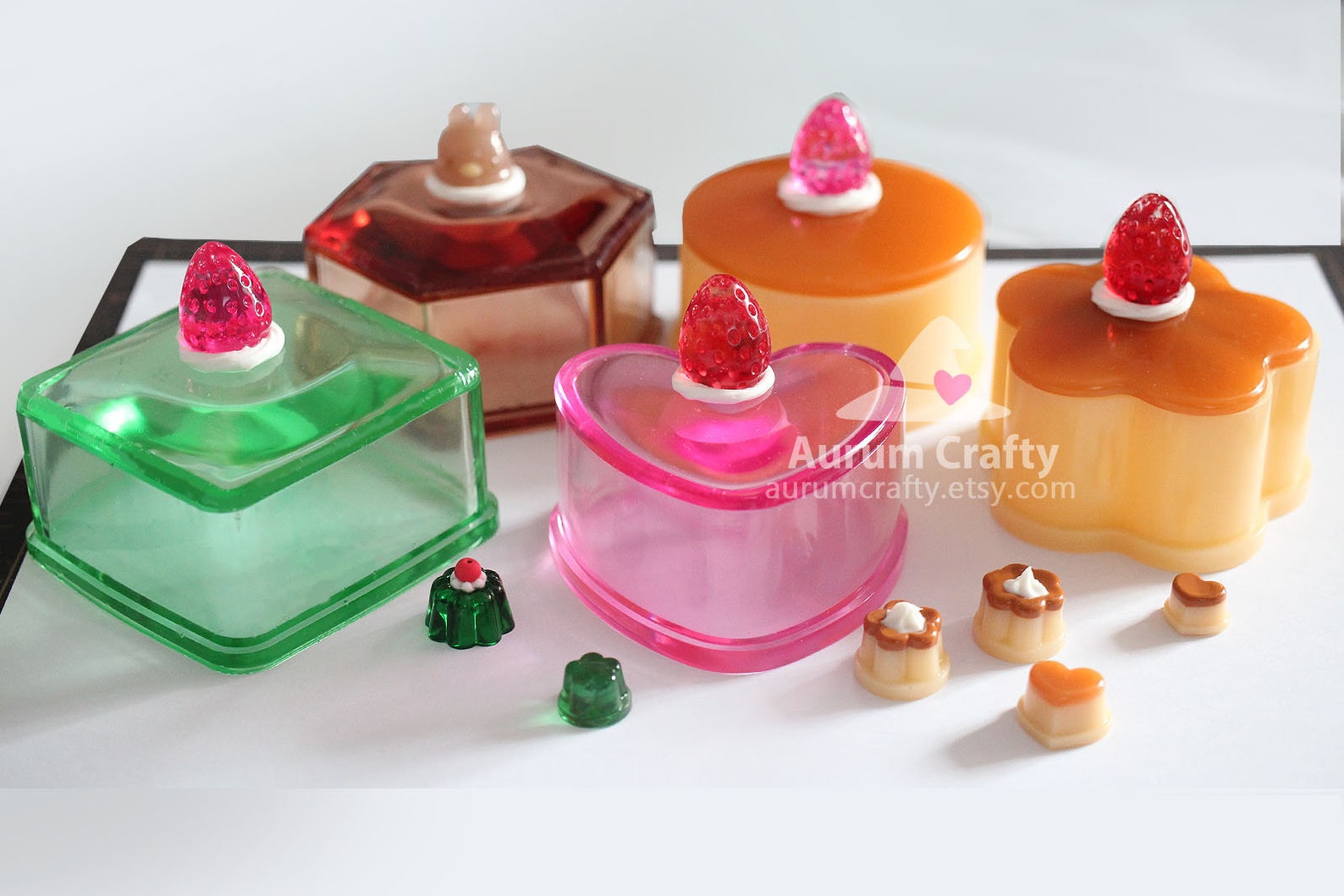 3D Pudding Storage Box Silicone Mold With Lid, Multi-shape Resin Mold ...