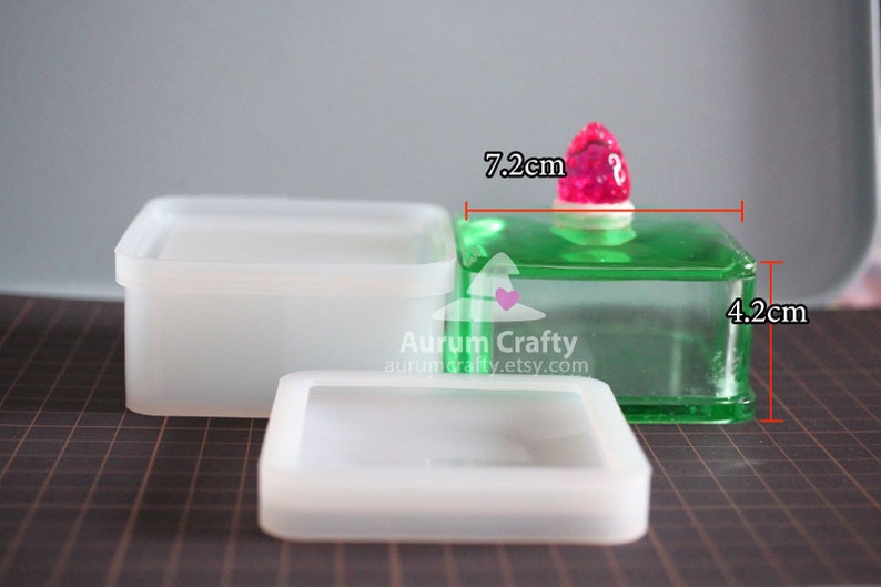 3D Pudding Storage Box Silicone Mold With Lid, Multi-shape Resin Mold ...