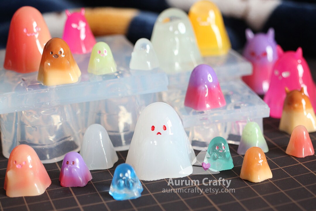 Ghost Silicone Mold, Mini Kawaii Ghost Mold for Resin, Polymer Clay ...