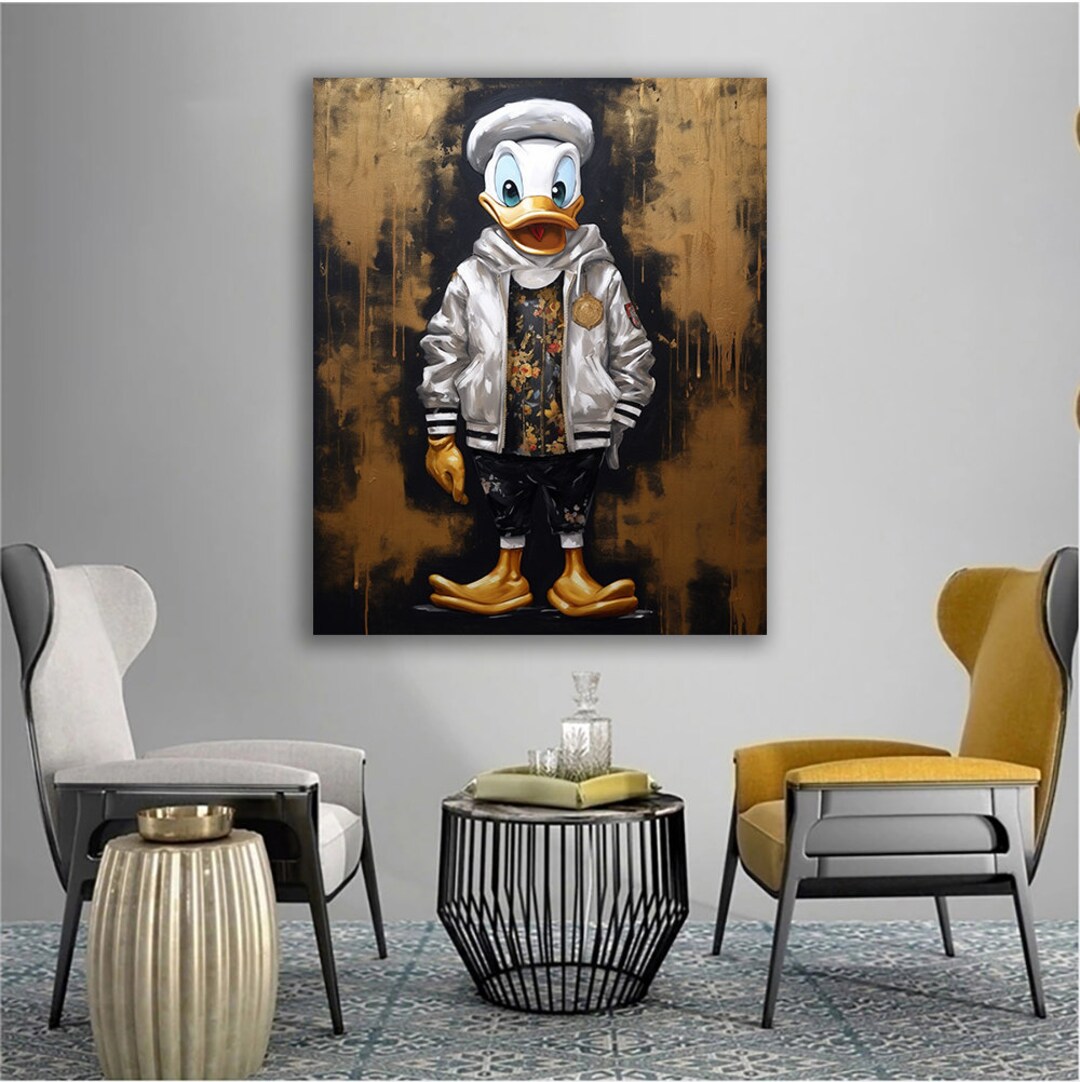Duck Canvas, Pop Art Duck Art, Funny Duck Wall Art, Surreal Duck Canvas ...