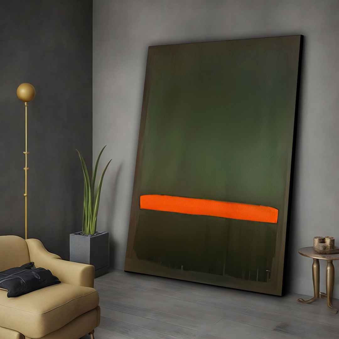 Mark Rothko Green and Orange Canvas, Minimalist Mark Canvas Print ...