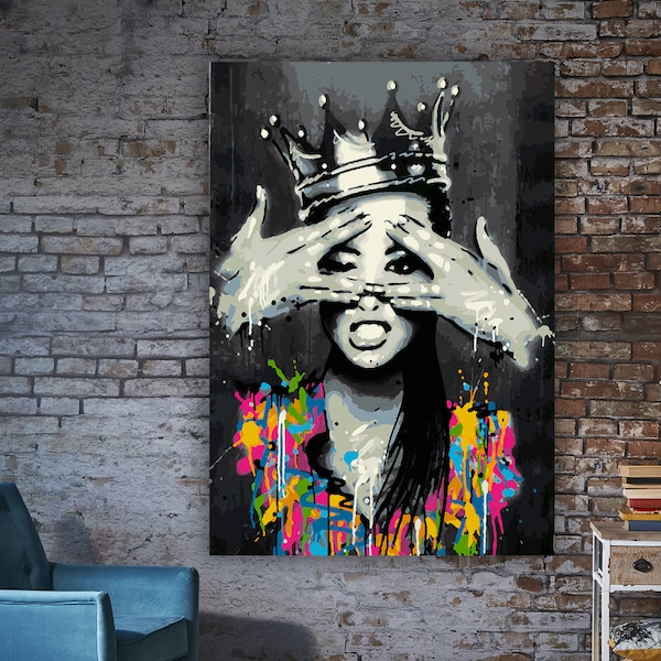 Black Woman Afro Graffiti - Etsy