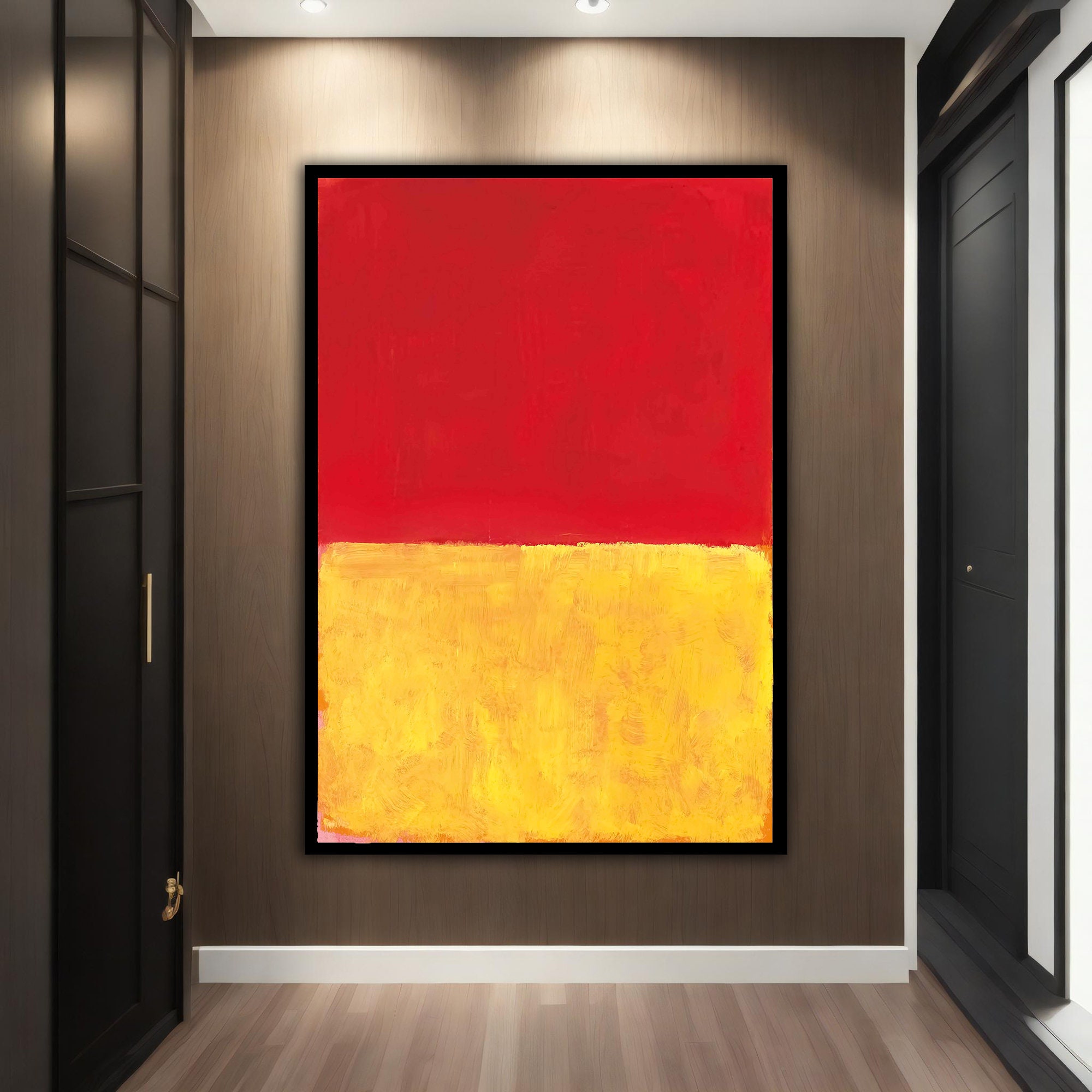Yellow Red Abstract Canvas Mark Rothko Yellow Red Art Framed - Etsy