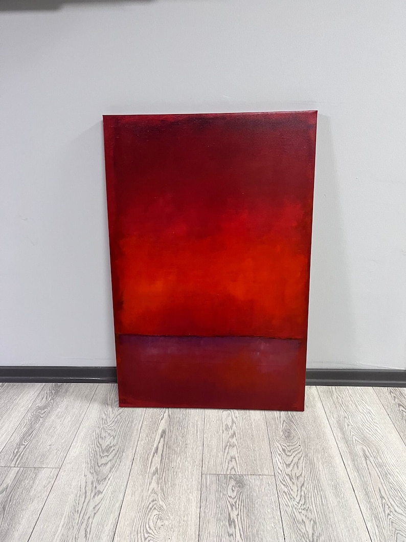 Mark Rothko Red Canvas Art Mark Rothko Colored Wall Art Art - Etsy