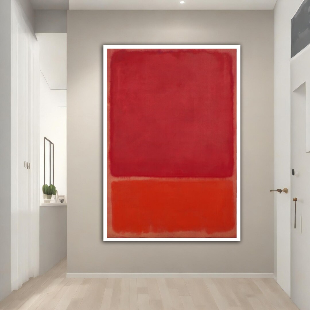 Red Abstract Canvas, Mark Rothko Red Art, Framed Abstract Painting ...