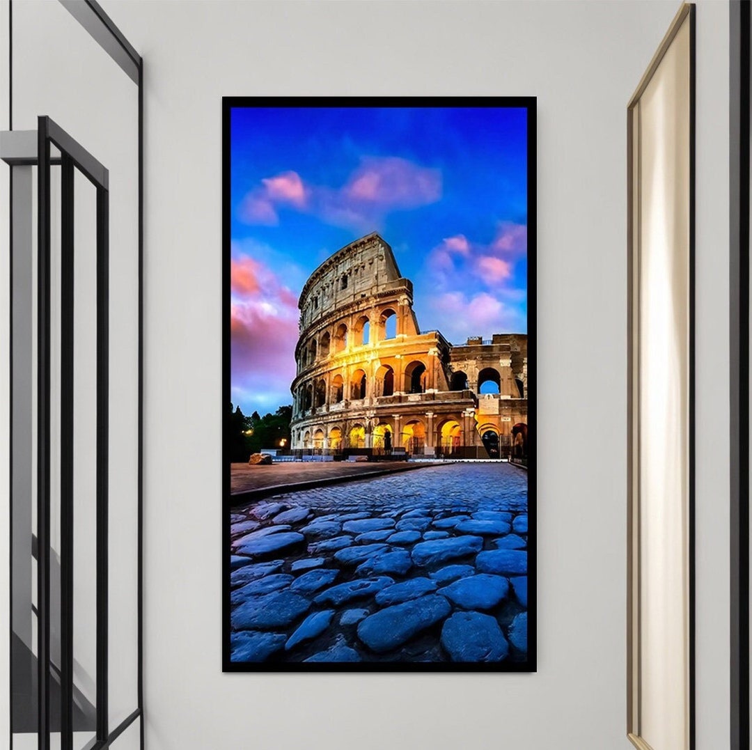 Colosseum Landscape Canvas Painting, Colosseum Wall Poster, Colosseum ...