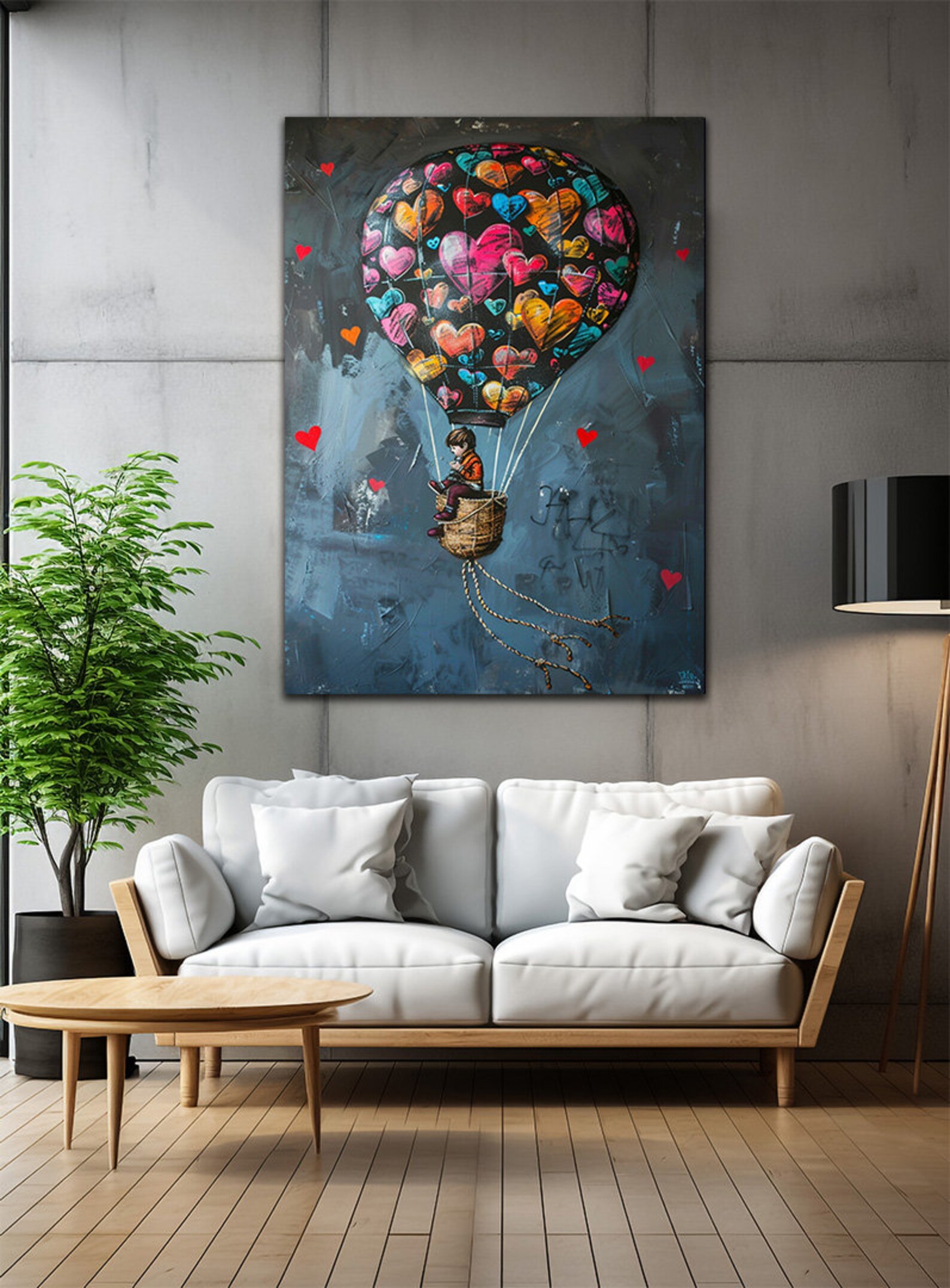 Banksy Balloon Canvas, Balloon Poster, Banksy Art - Etsy