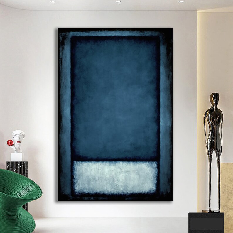 Blue&grey Mark Rothko Wall Art Mark Rothko Style Canvas - Etsy