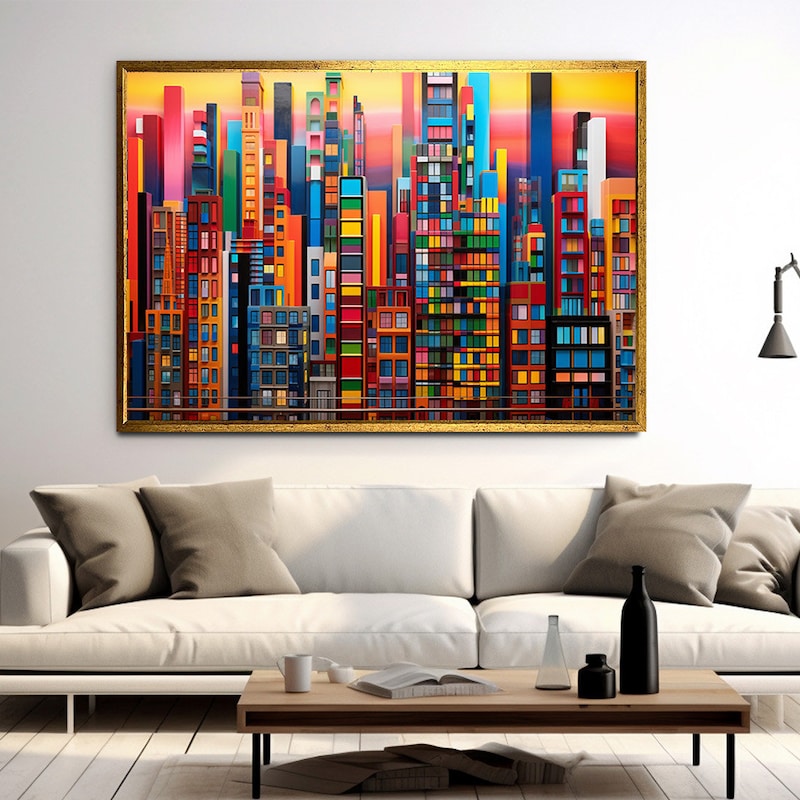 Color Block Art - Etsy