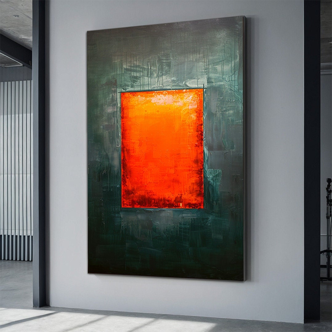 Mark Rothko Dark Green and Orange Canvas Wall Art , Mark Rothko ...