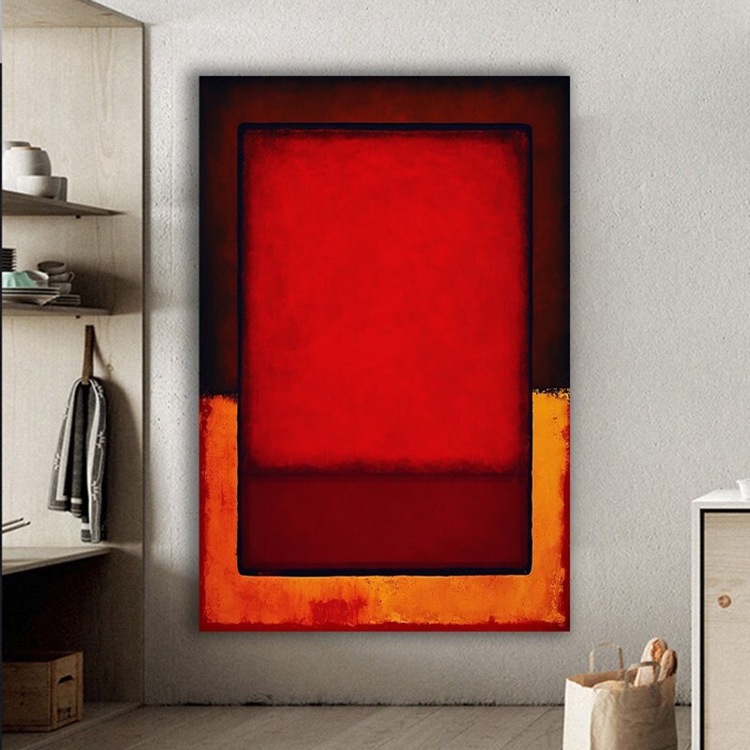 Mark Rothko Red Canvas, Rothko Reproduction, Rothko Canvas,orange ...