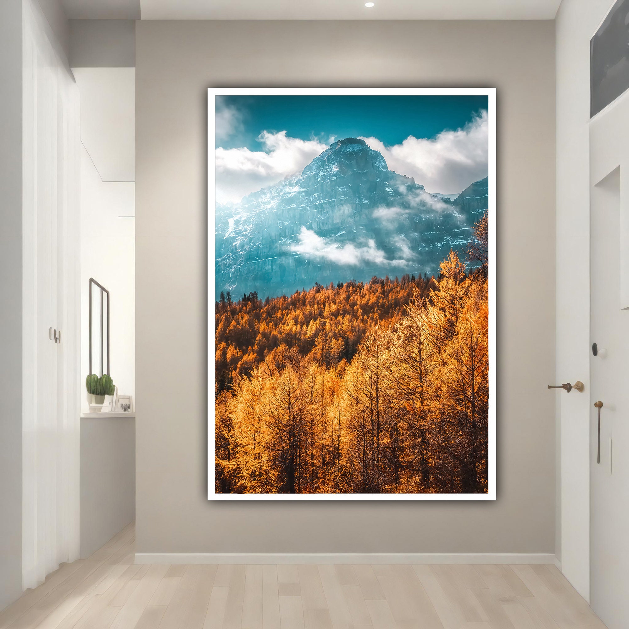 Fall Landscape Canvas Forest and Mountain Wall Art LANDSPACE - Etsy