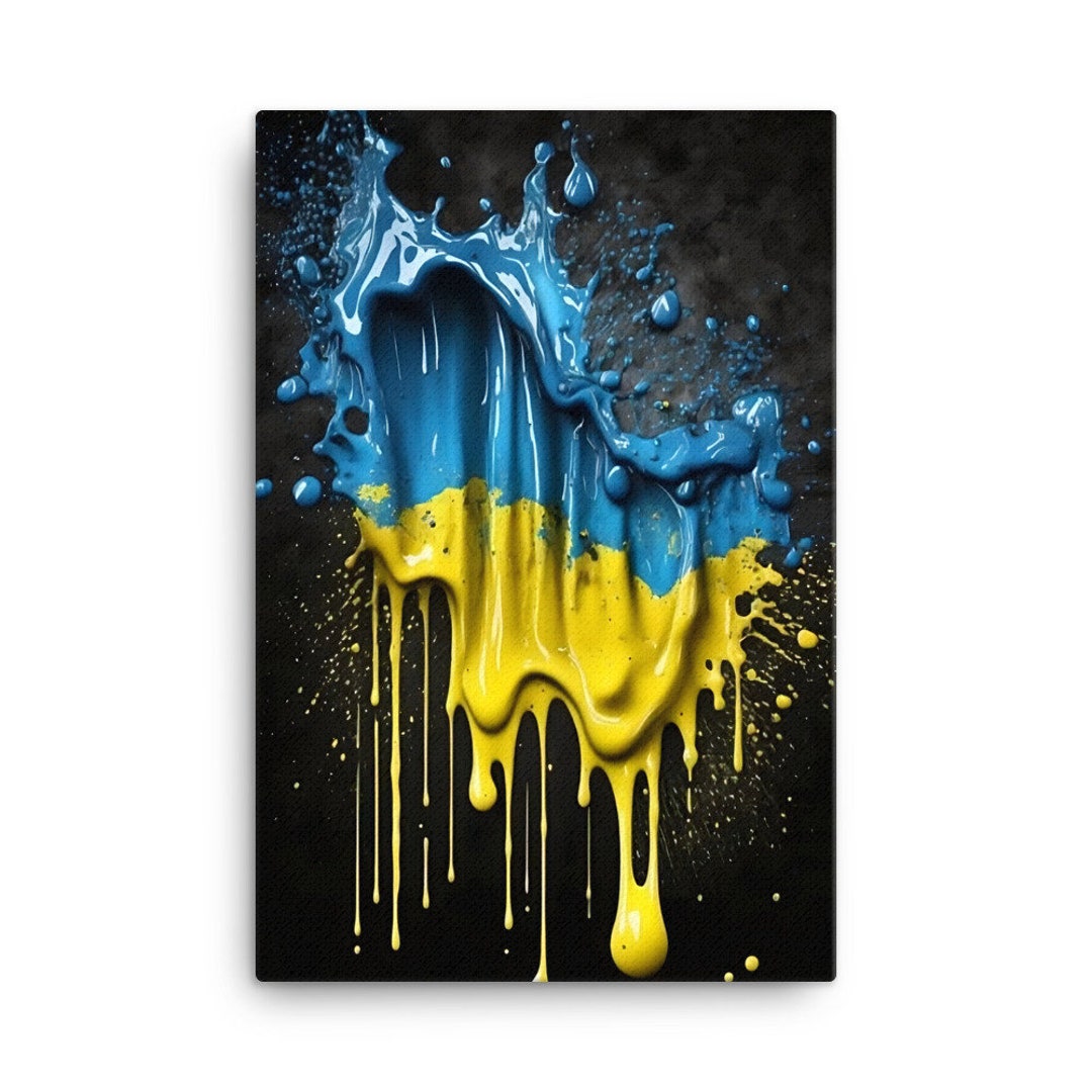 Abstract Art Ukraine Flag - Etsy