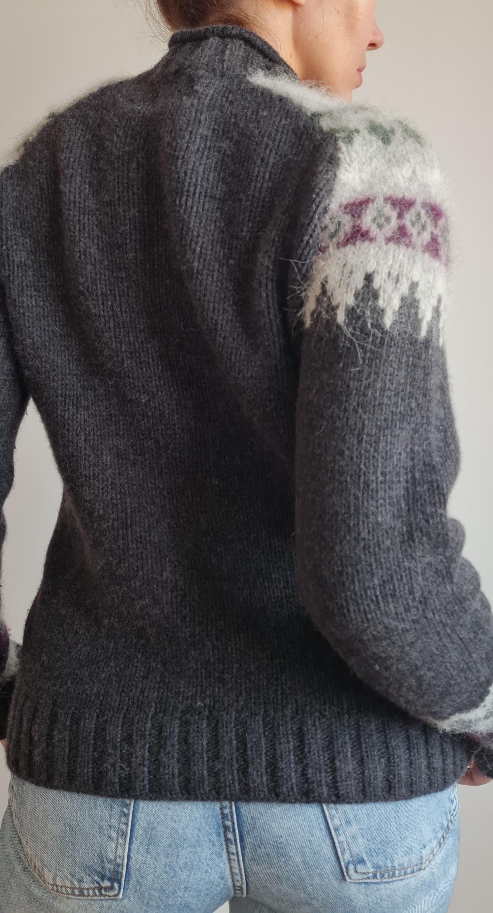 Vintage Barbour Winter Wool and Alpaca Blend Sweater|chunky Cozy Dark ...